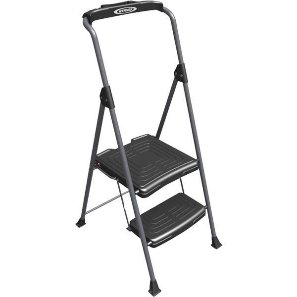 Werner Type II Step Stool Folding Grey 1 Each SP322-6 | M&C Home Depot