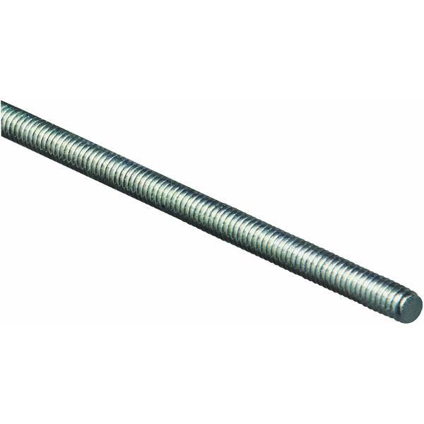Hillman Steelworks Threaded Steel Rod 1/4 Inchx3 Foot Zinc 1 Each ...
