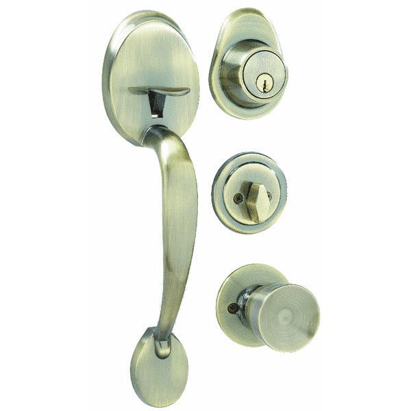 Steel Pro Entry Door Handleset Antique Brass 1 Each 70710/5762AB CP | M ...