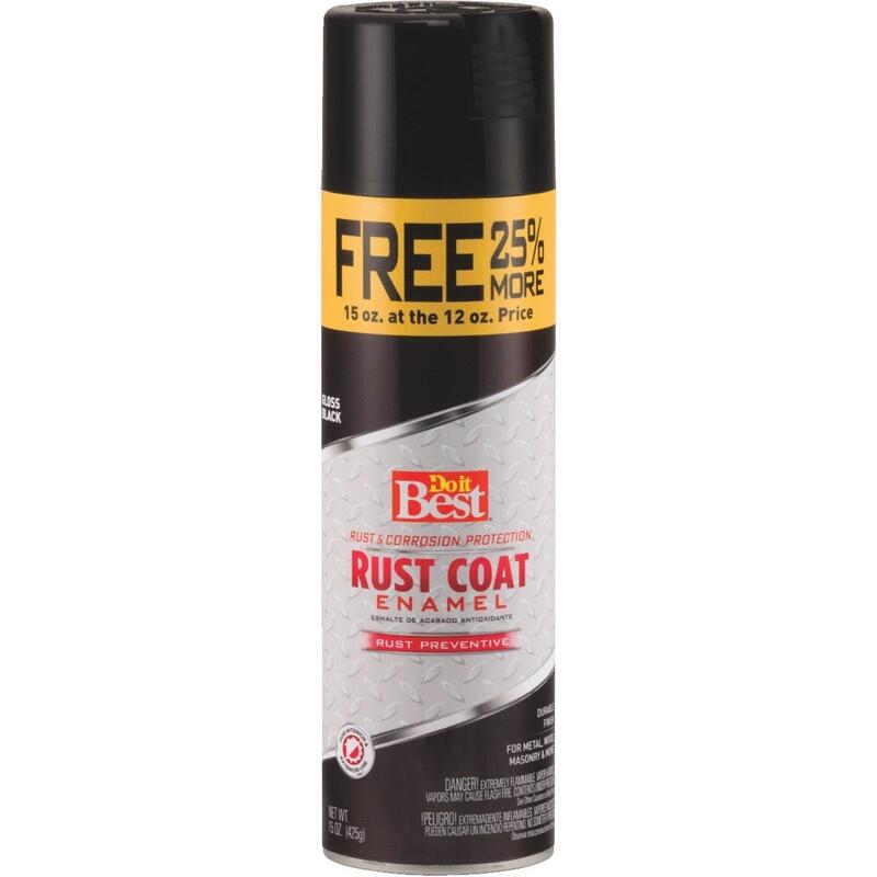 Do It Best Rust Coat Gloss Anti-Rust Spray Paint 15oz Black 1 Each ...