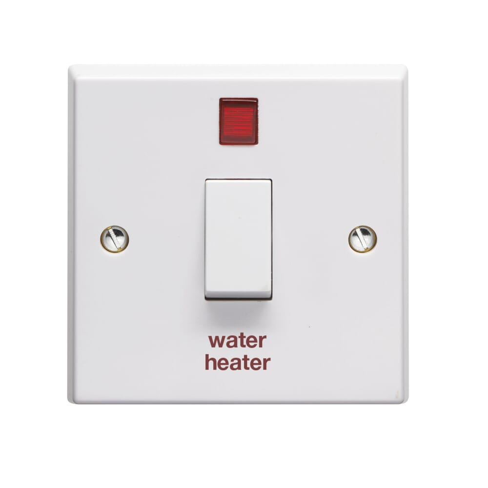 Volex Water Heater Switch 1G Neon 20A 1 Each VX1060WH 100251 104 | M&C ...