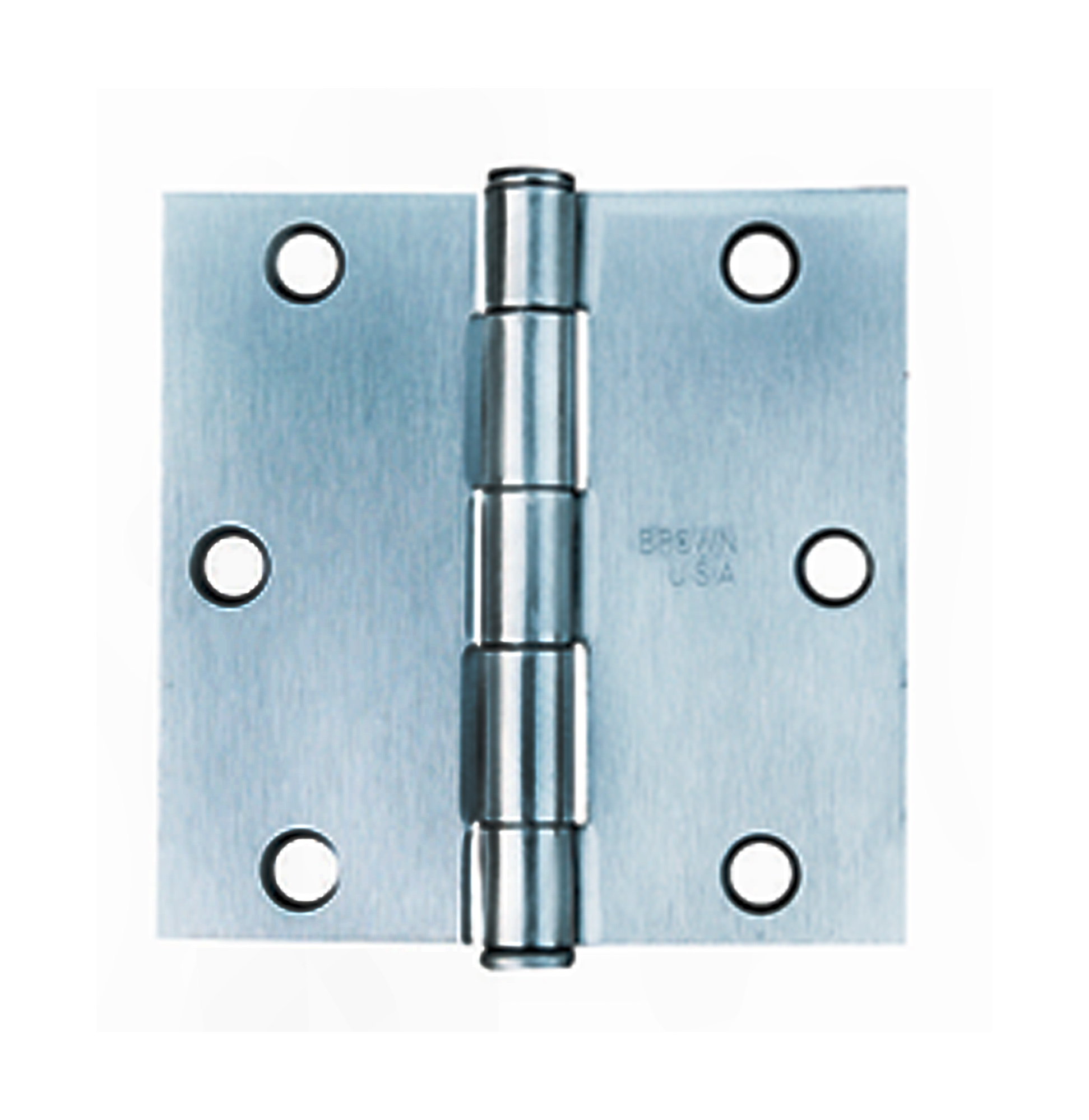 Brown USA Solid Steel Hinges 3x3 Inchx2mm Satin Nickel 1 Each BRN0030SN ...