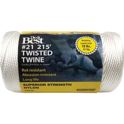 NYLON TWISTED TWINE #21 215' | M&C Home Depot