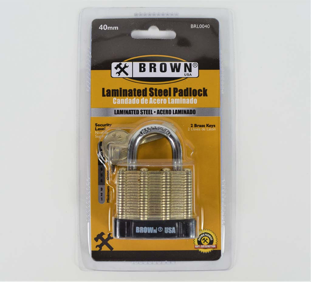 Brown USA Laminated Padlock 40mm 1 Each BRL0040 | M&C Home Depot
