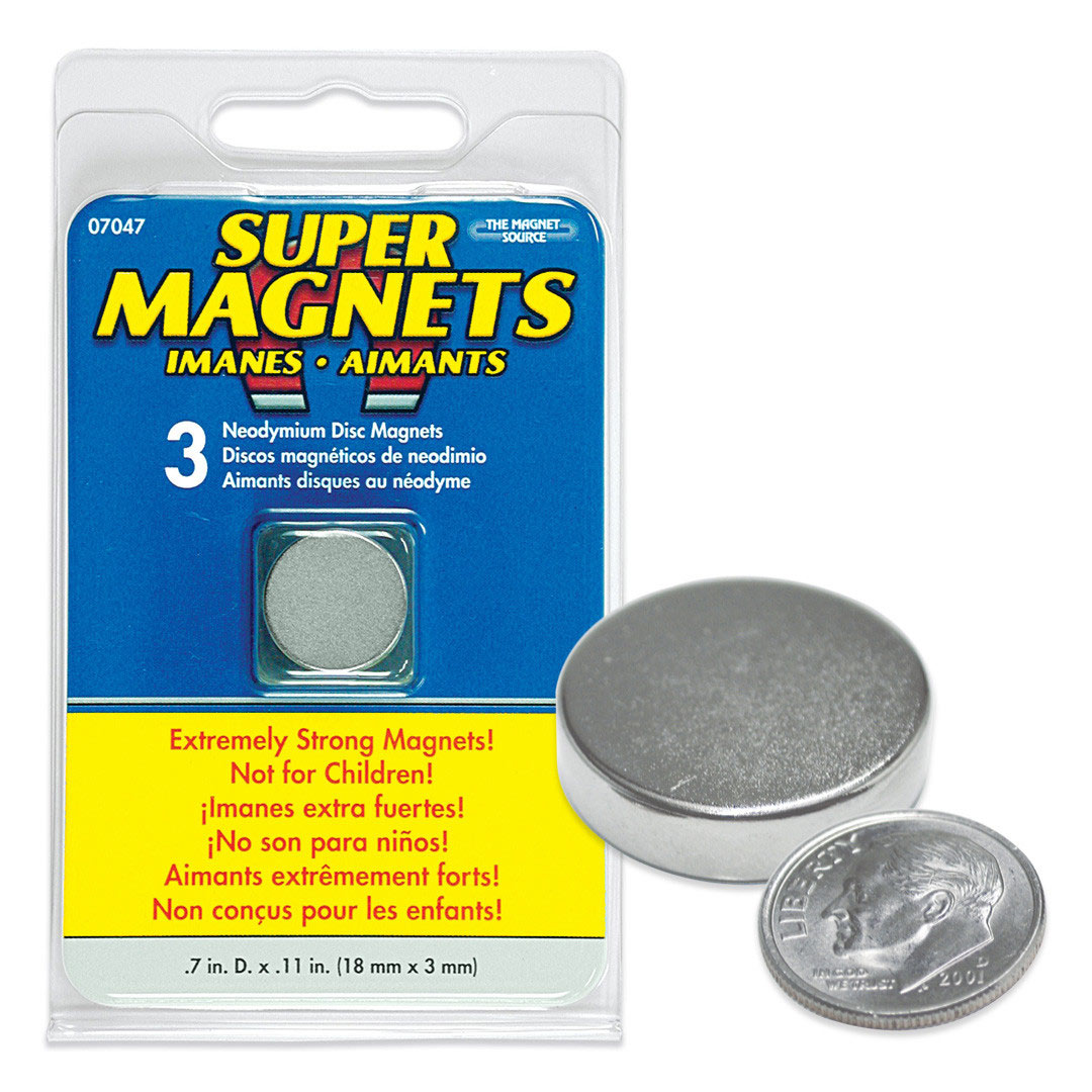 Magnet Source Neodymium Super Magnets 0.7x0.11 Inch 3 Pack 7047 | M&C ...