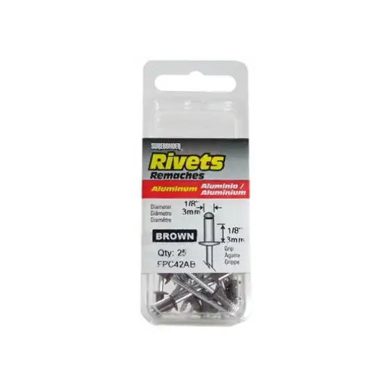 RIVET ALUMIN SHORT 25PK | M&C Home Depot