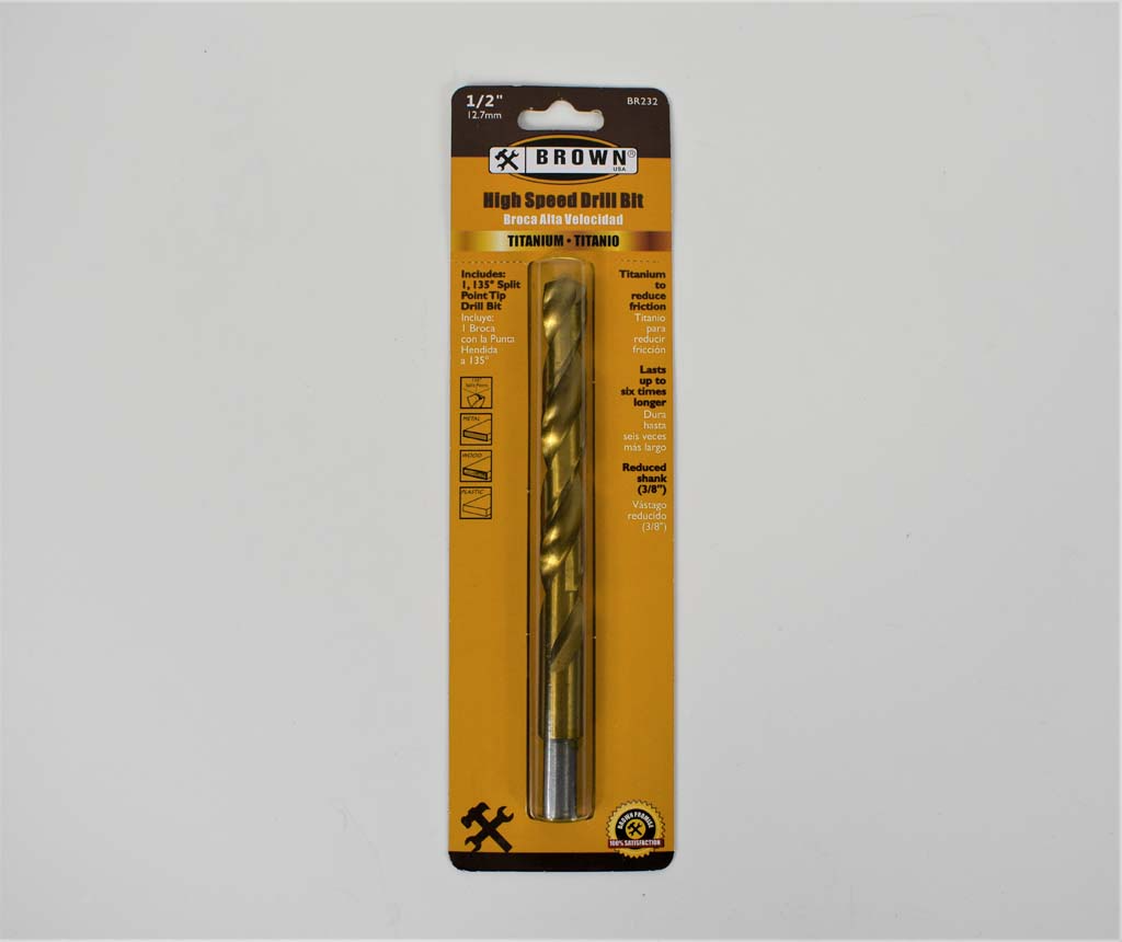 Brown USA Titanium Drill Bit 135 SP 1/2x3/8x6 Inch 1 Each BR232 | M&C ...