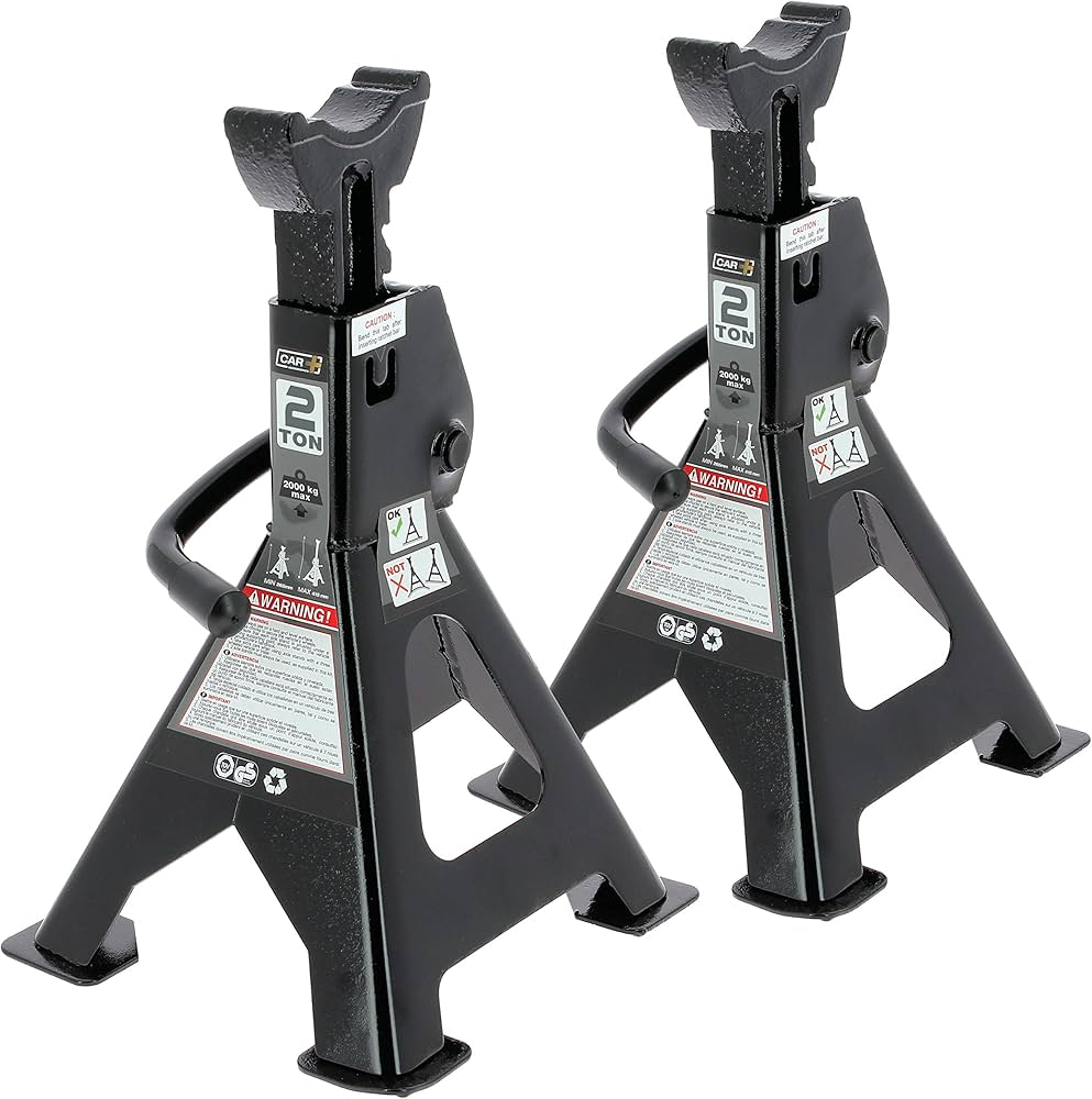 JACK STAND 2 TON RED SWISS 2PC | M&C Home Depot