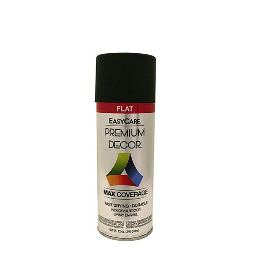 Easy Care Premium Decor Flat Enamel Spray Paint 12oz Black 1 Each PDS6 ...