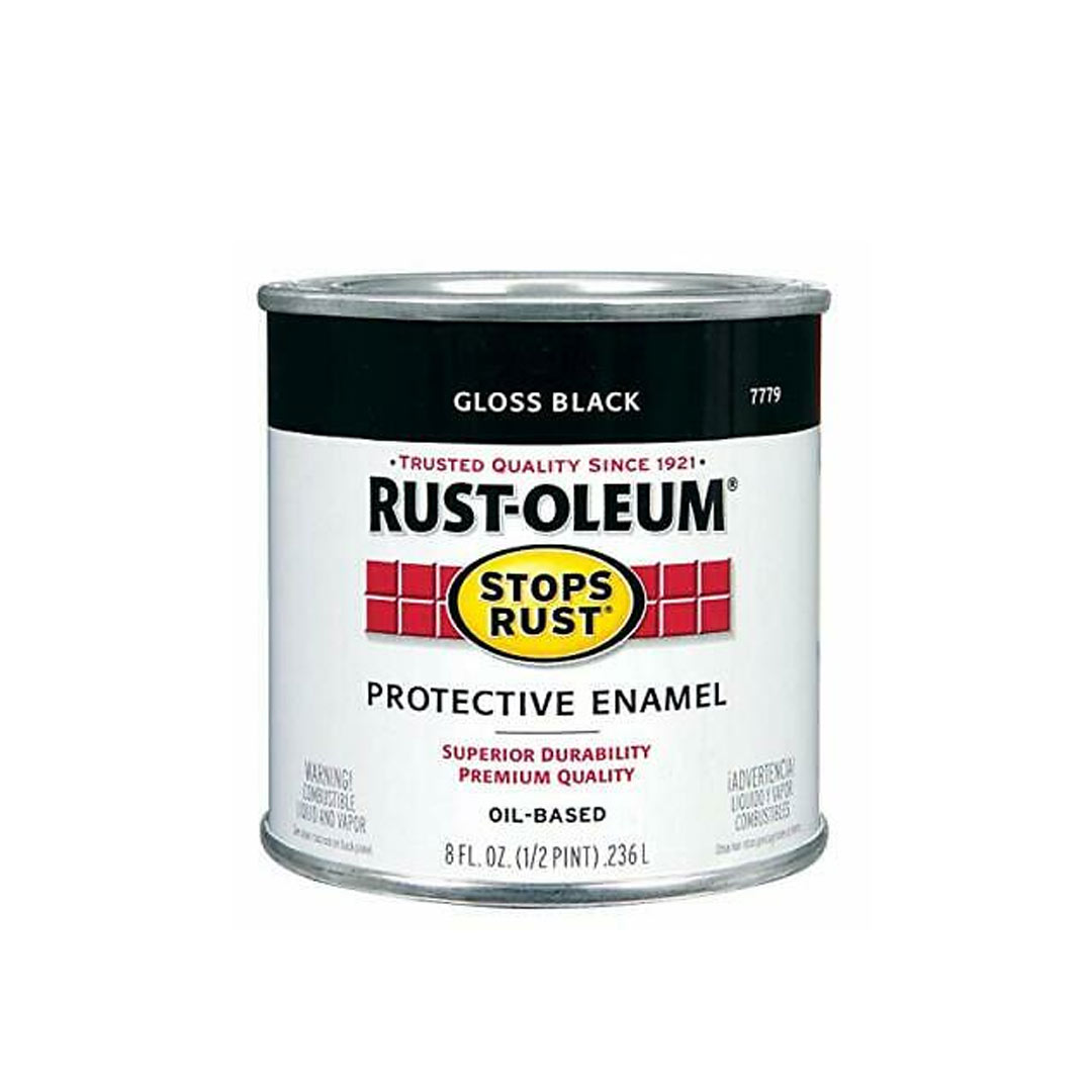 Rust-Oleum Stops Rust Gloss Enamel Paint Black 1 Pint 7779730 | M&C ...