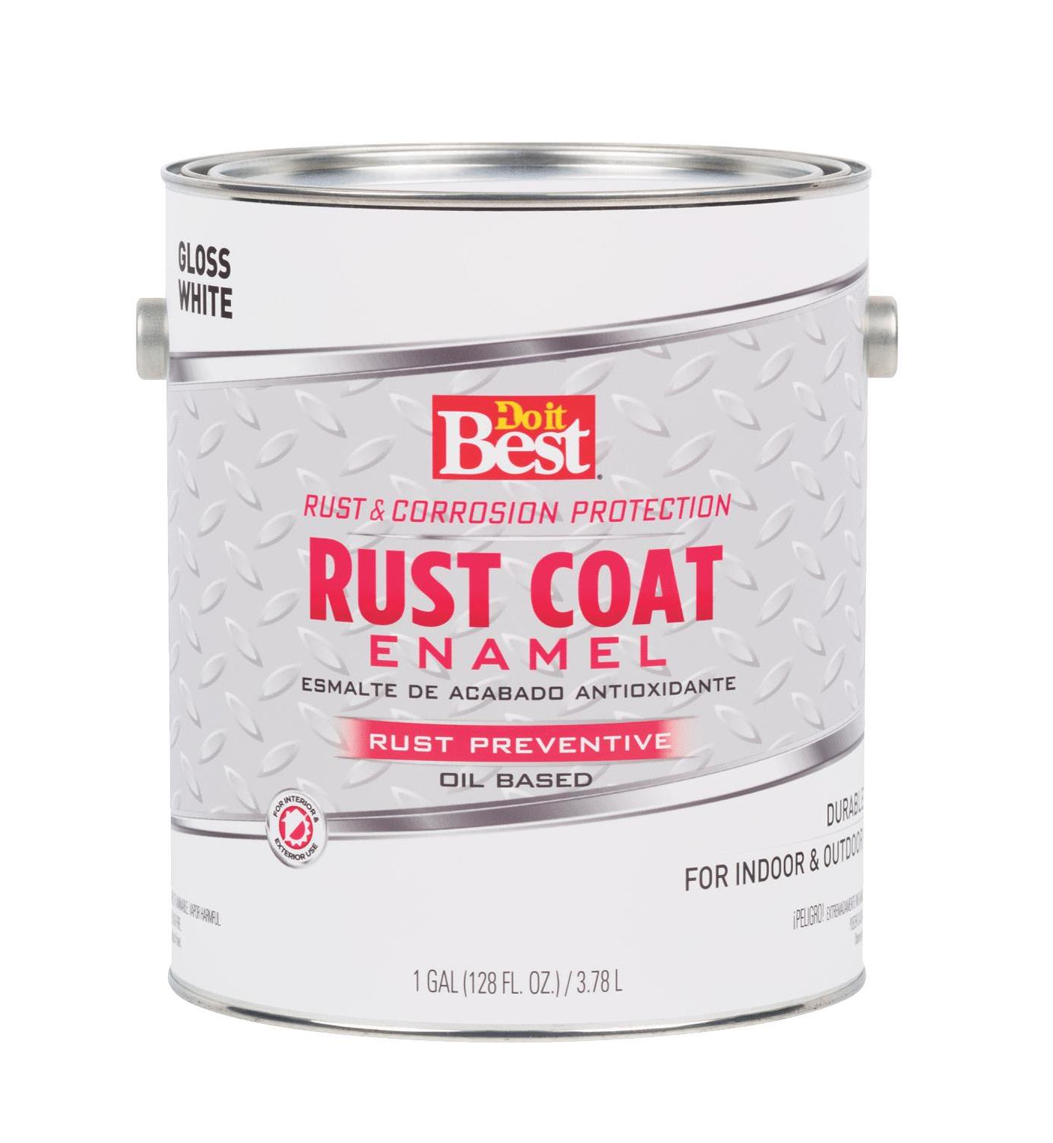 Do It Best Rust Coat Oil Based Gloss Enamel 1 Gallon White 1 Each ...