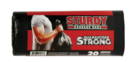Sturdy Garbage Bag Medium Black 1 Each 30100635 | M&C Home Depot