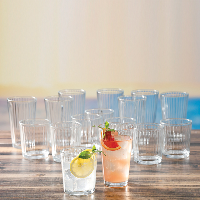 GLASSWARE 16PC SET CLR | M&C Home Depot