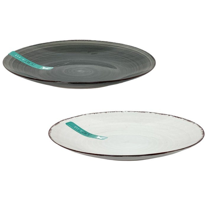 SIDE PLATE H/PRINT SGL BLK/WHT | M&C Home Depot