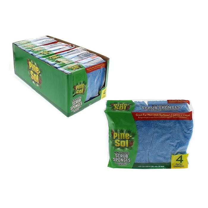 PINE-SOL SCRUB SPONGE 4PK | M&C Home Depot