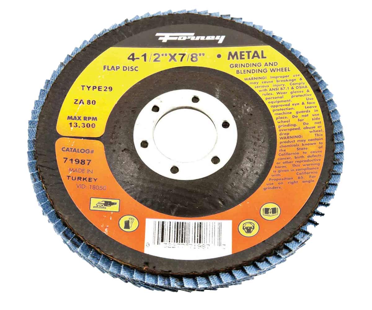 Forney Angle Grinder Flap Disc 80 Grit 4-1/2x7/8 Inch 1 Each 71987 | M ...