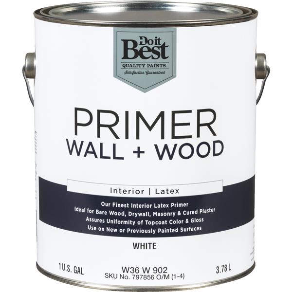 Do It Best Latex Interior Wall And Wood Primer White 1 Quart W36W00902 ...
