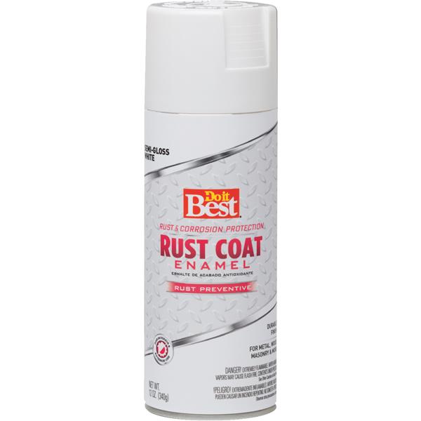 Rust Coat Semi Gloss Enml Anti-Rust Spray Paint 12oz White 1 Each ...