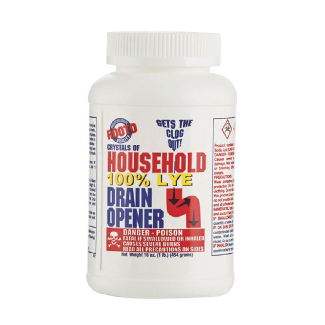 Rooto Crystal Lye Drain Opener 1lb 1 Each 1030 | M&C Home Depot