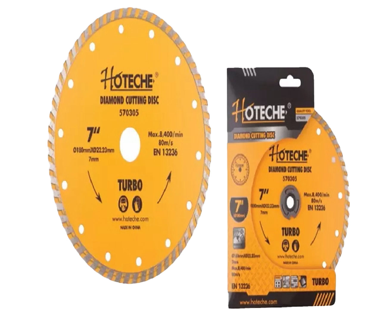 Hoteche Diamond Cutting Disc Dry Type 180x22x7mm 1 Each 570205 | M&C ...