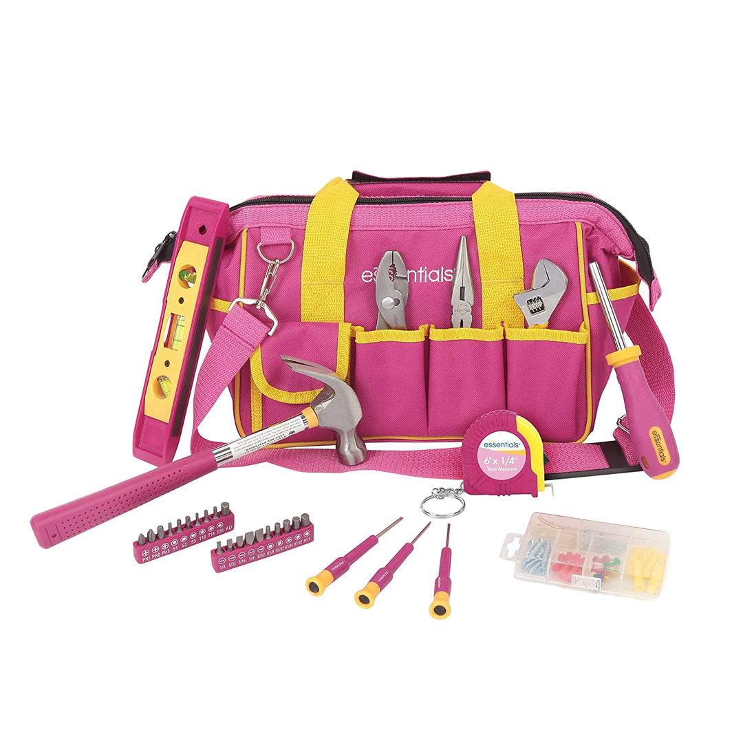 Essentials Tool Set 32 Piece Pink 1 Set 21043 | M&C Home Depot