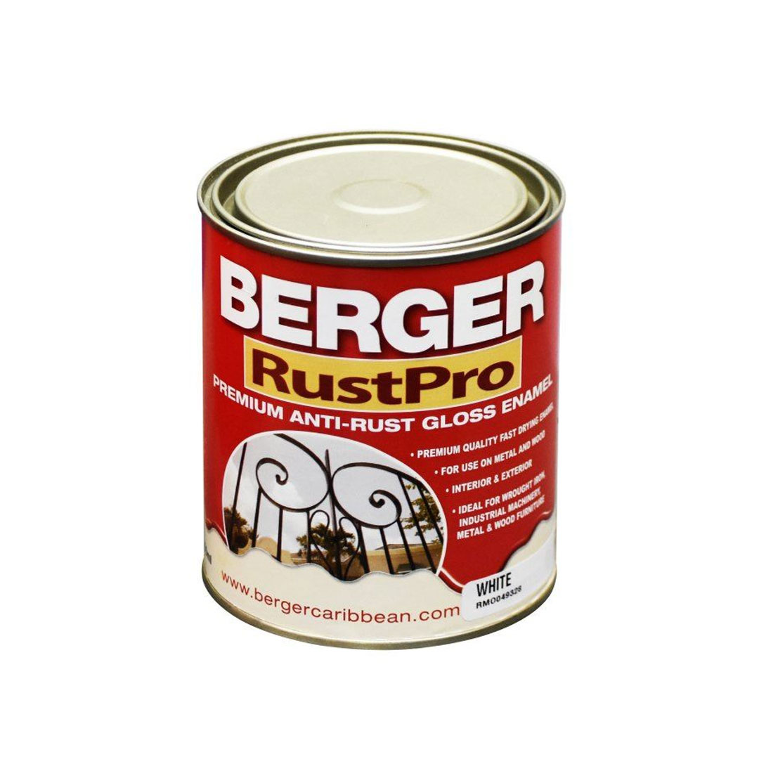Berger Rustpro Anti-Rust Enamel Paint White 1 Gallon P114031 ...