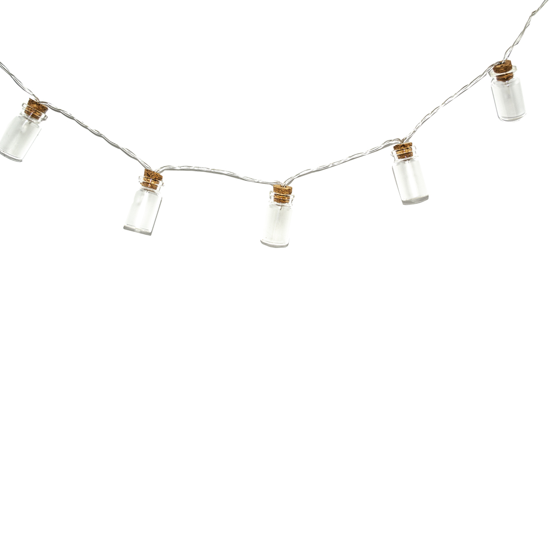 Luca Lighting String Bottle Glass Light 10 LED White 1 Each 1051311 | M ...