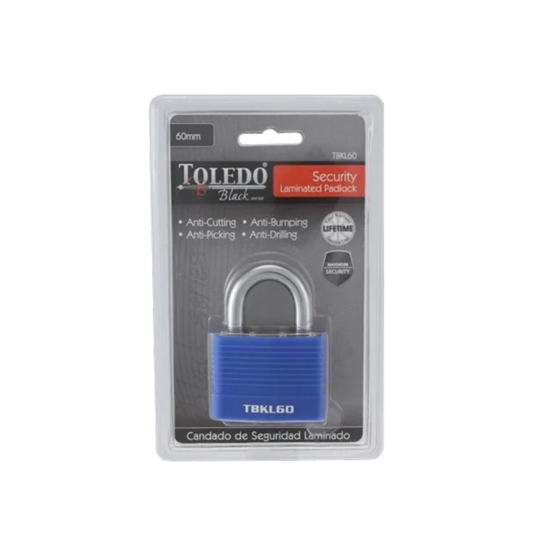 Toledo Laminated Padlock Blue 1 Each T-TBKL60 | M&C Home Depot