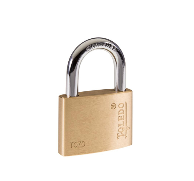 Toledo Keyed Padlock 70mm Brass 1 Each TO70 | M&C Home Depot