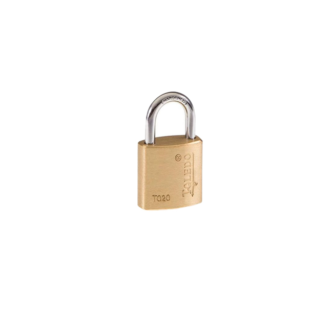 Toledo Padlock 20mm Brass 1 Each T-TO20 | M&C Home Depot