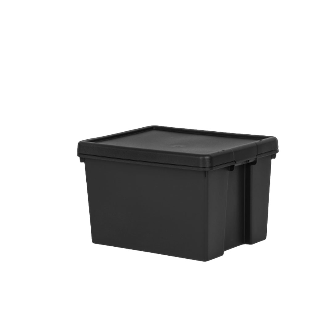 Wham Heavy Duty Box & Lid 45L Black 1 Each 445140 | M&C Home Depot