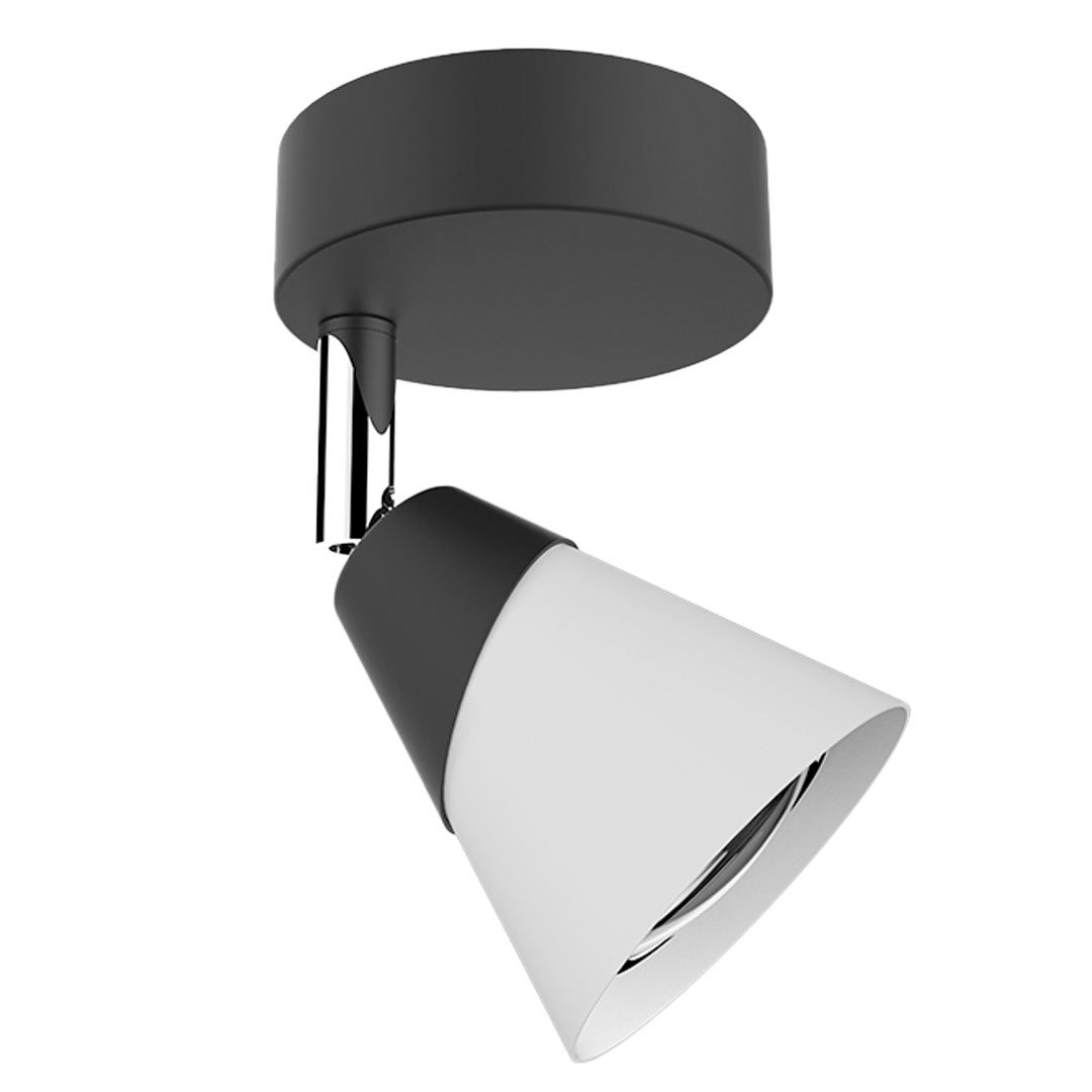 Spotlight LED 1 Each 268069C-LED-1WH-BK | M&C Home Depot