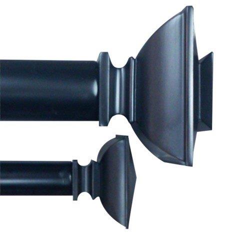Kennedy Curtain Rod 72-144 Inch Black 1 Each 29291-IBLK | M&C Home Depot