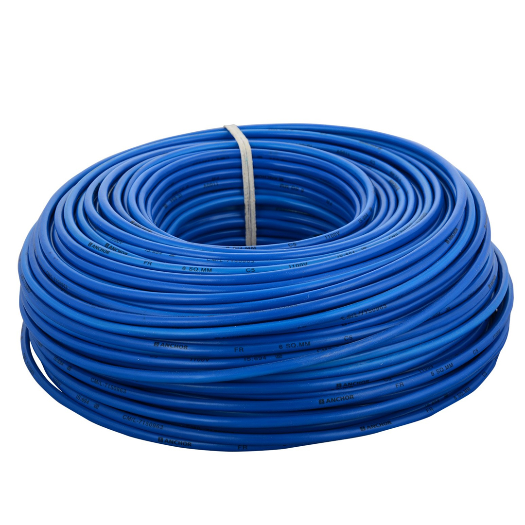 Cable Single Core 6mm Blue 1 Yard | M&C Home Depot