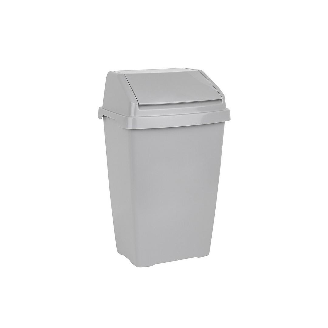 Wham Garbage Bin With Lift Top 25L Grey 1 Each 36077 | M&C Home Depot