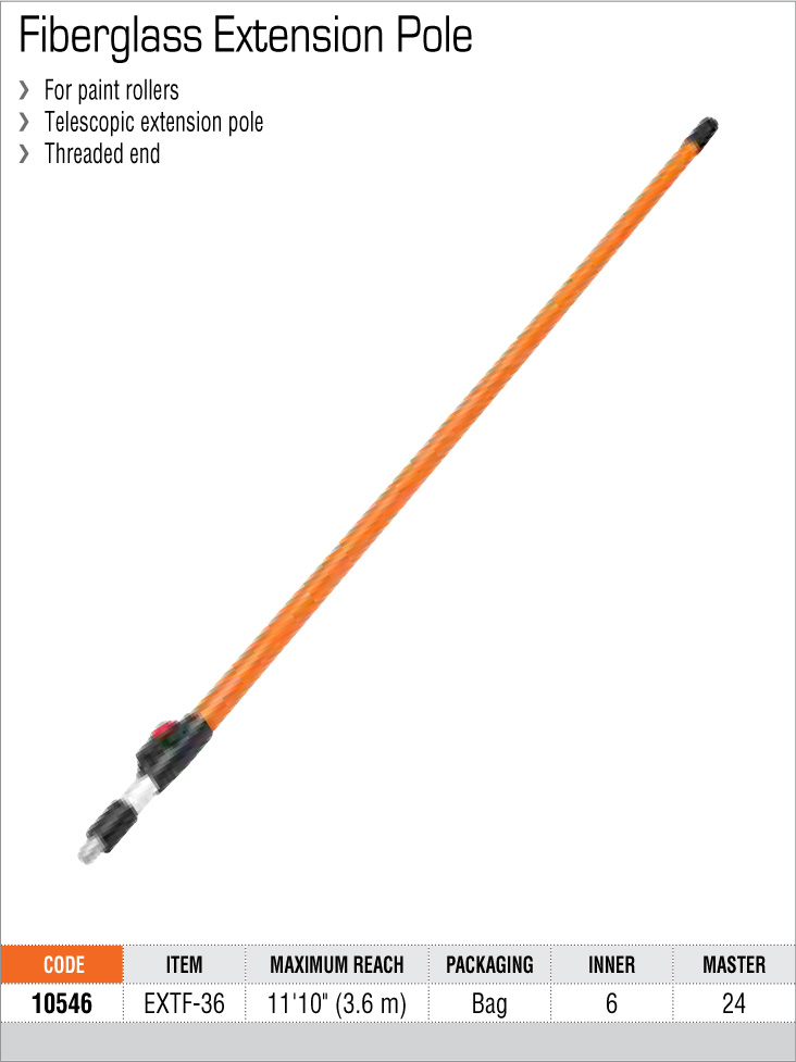Truper Fiberglass Extension Pole 12 Foot 1 Each 10546 | M&C Home Depot