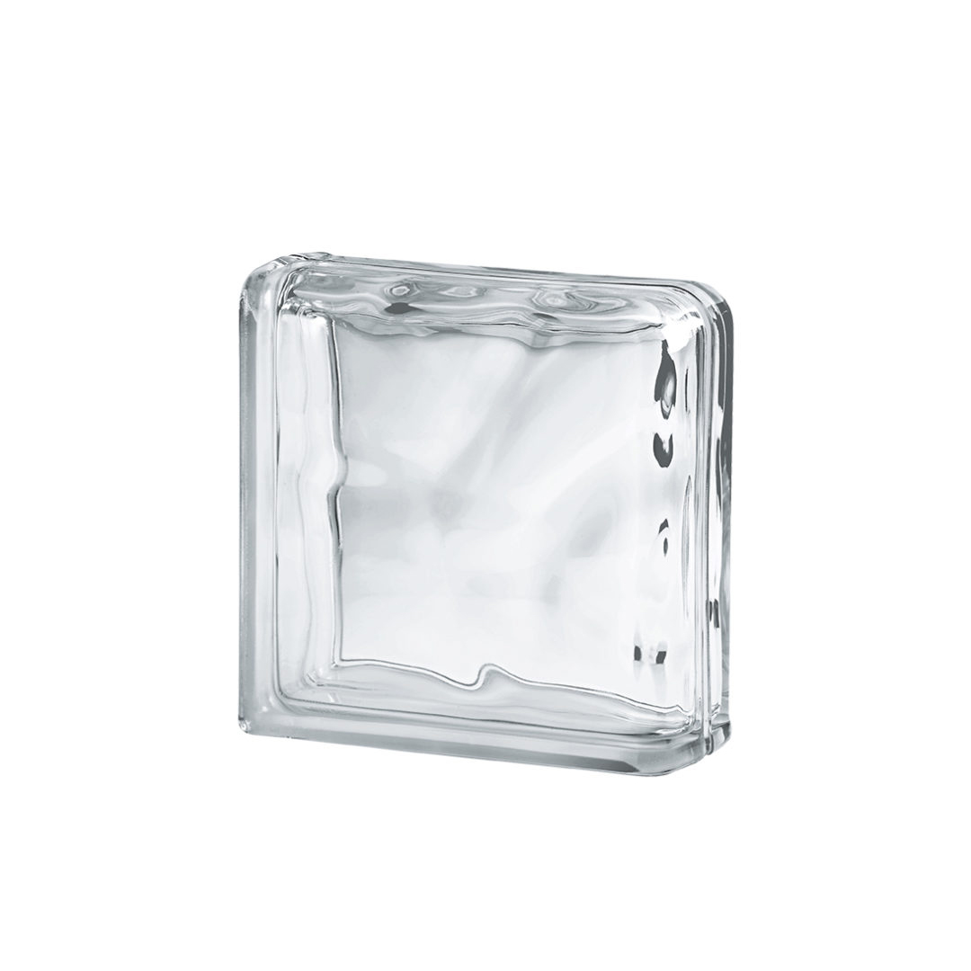 Seves Glass Blocks Glass Block Double End Clear Wave 1 Each BLSE122149 ...