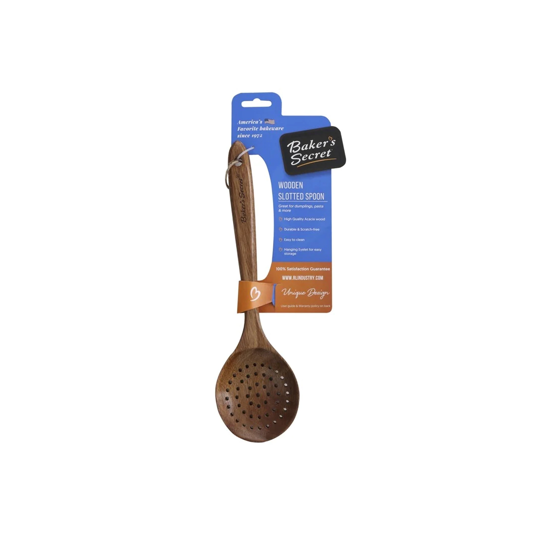 Baker's Secret Wooden Slotted Spoon 1 Each BS40212 | M&C Home Depot