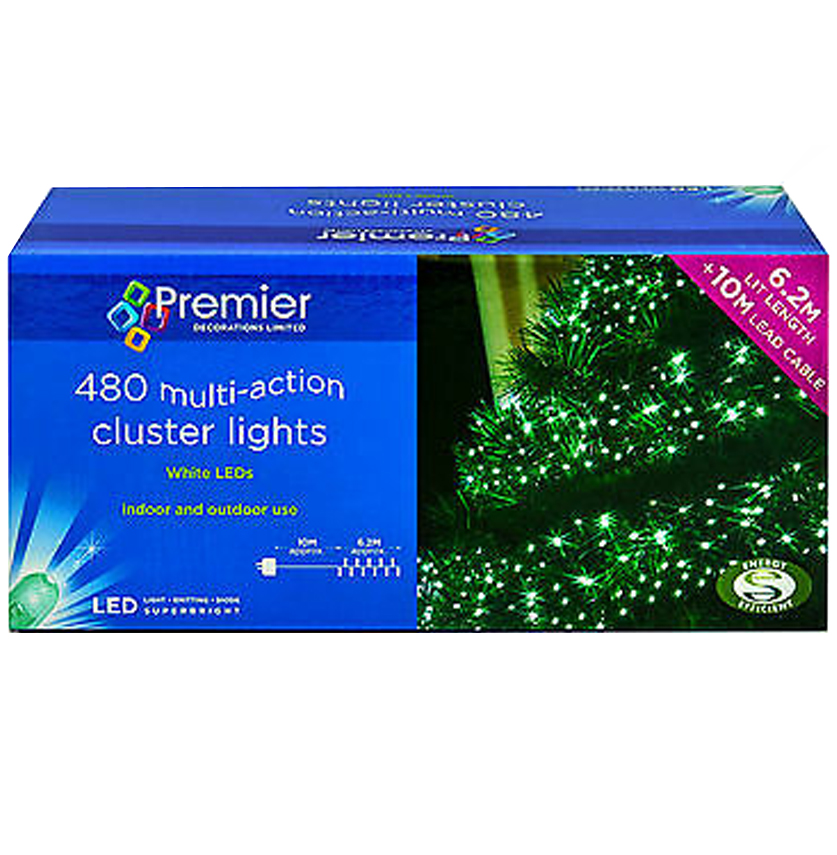 Premier Cluster Lights 480 LED White 1 Each LV082119W | M&C Home Depot