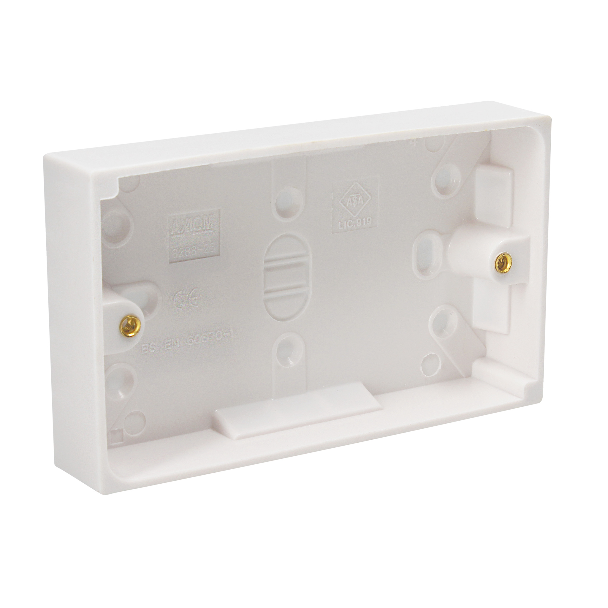 Switch Outlet Box 2 Gang With Knock Out 32mm 1 Each SB4W | M&C Home Depot