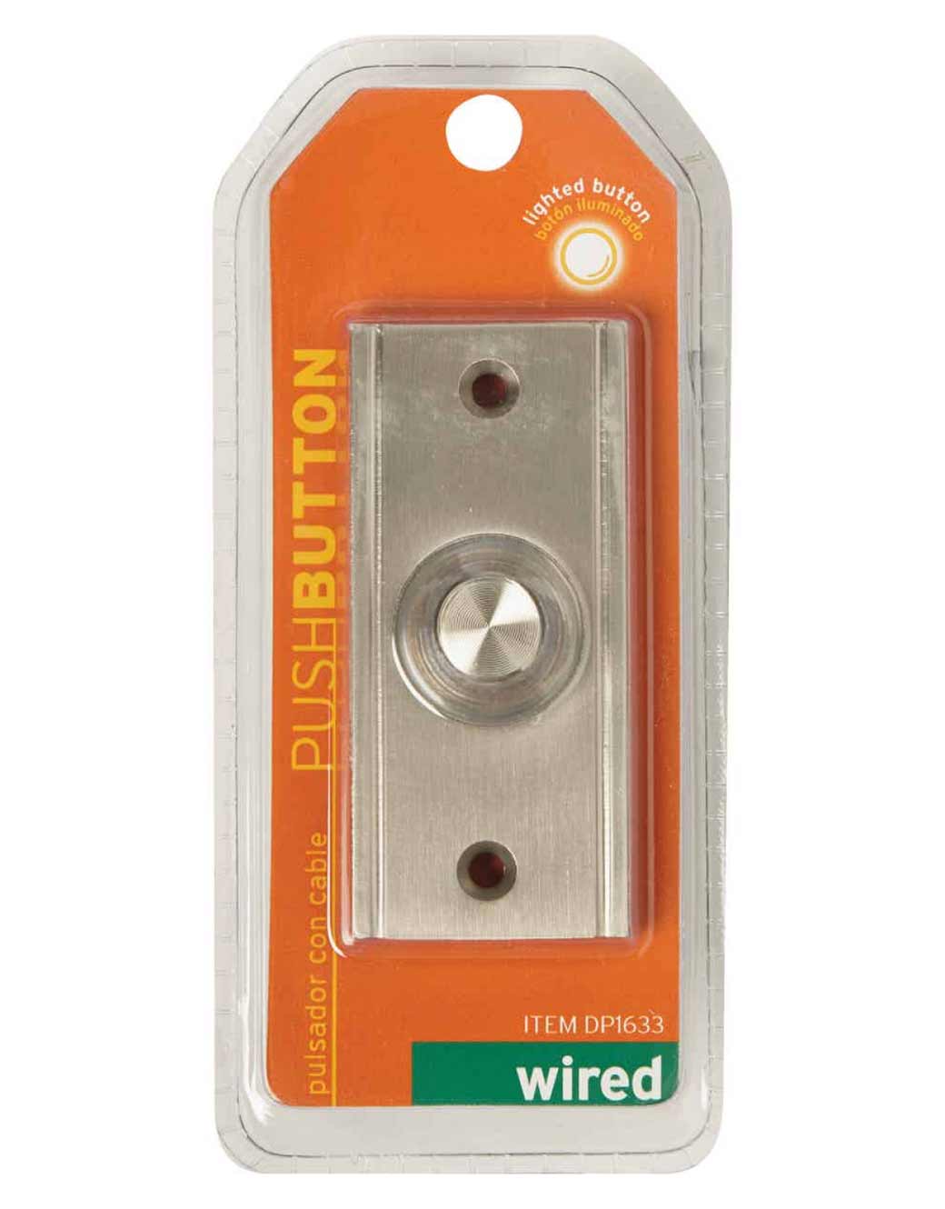 Iq America Doorbell Push Button Lighted Satin Nickel 1 Each DP-1633 | M ...