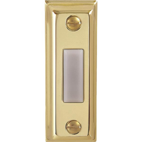 Iq America Push Button Lighted Wired Polished Brass 1 Each DP-1202A | M ...