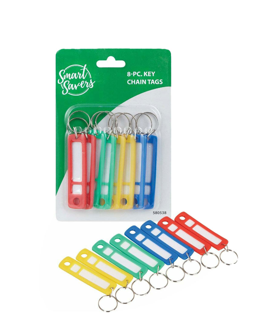Smart Savers Plastic Tag Key Tag 2-1/2 Inch 8 Pack 820375 | M&C Home Depot