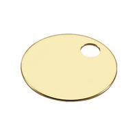 Lucky Line Round Tag 1-1/4 Inch Brass 1 Each 26012 | M&C Home Depot