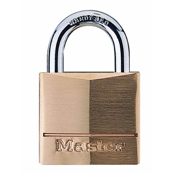 Master Lock 4 Pin Tumbler Padlock 1-9/16 Inch Brass 1 Each 140D 15055 ...